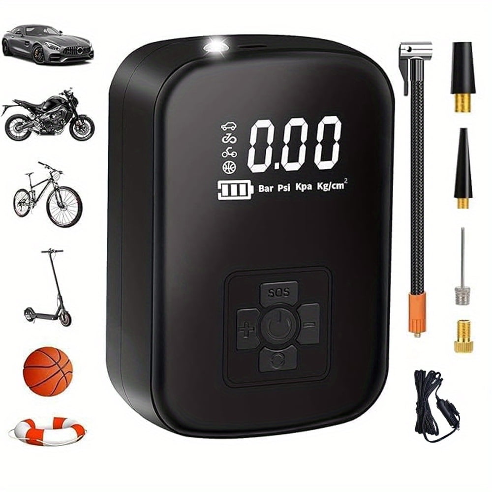 Portable Tire Inflator With LED Display - One Touch Smart Air ...