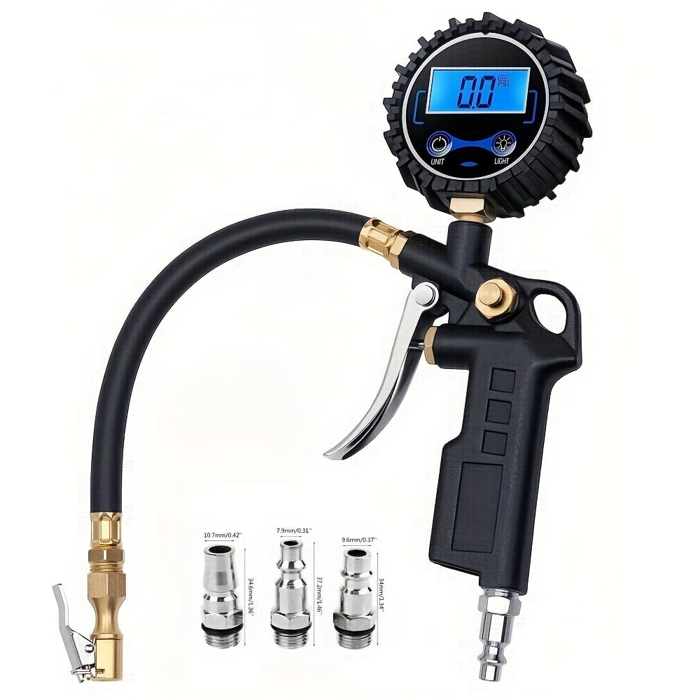 Portable Tire Inflator with Integrated Pressure Gauge, Up to 200 PSI ...