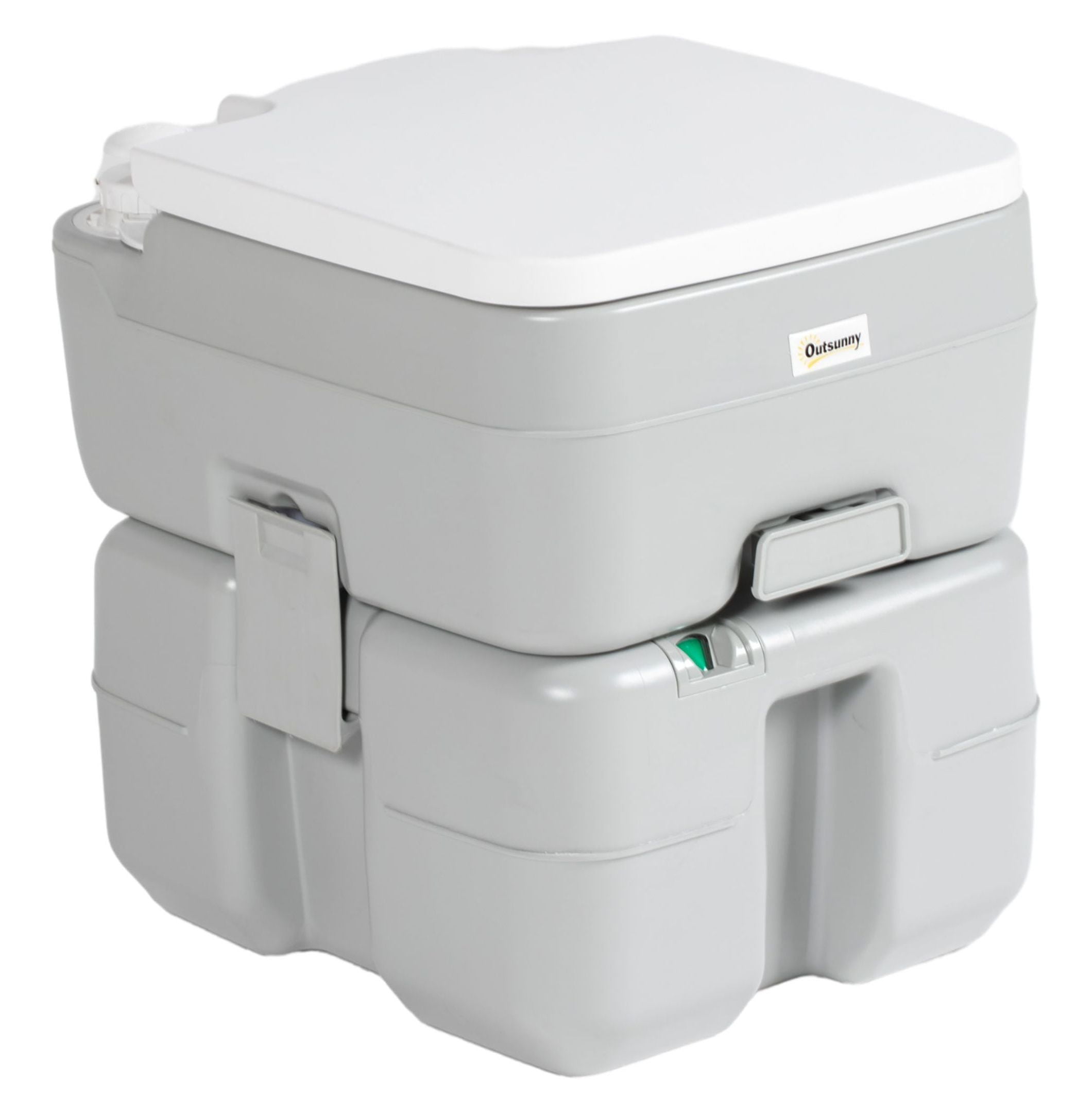 Portable Toilet for Adults 5.3 Gallon, Porta Potty with Level Indicator ...