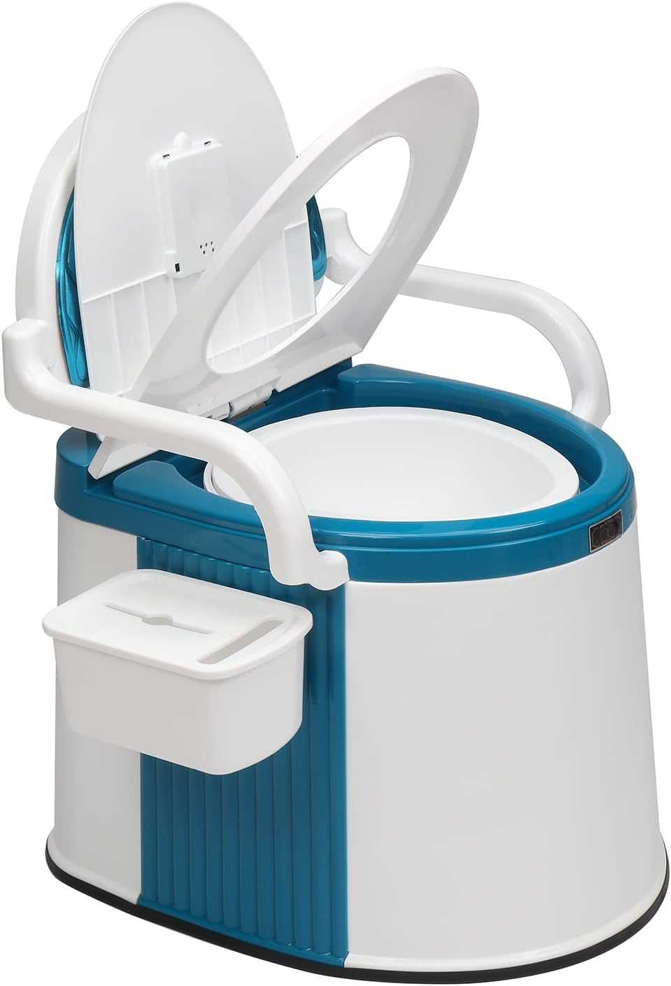 Portable Toilet | Back & Handrail Design Commode with 5 Gallon Bucket ...