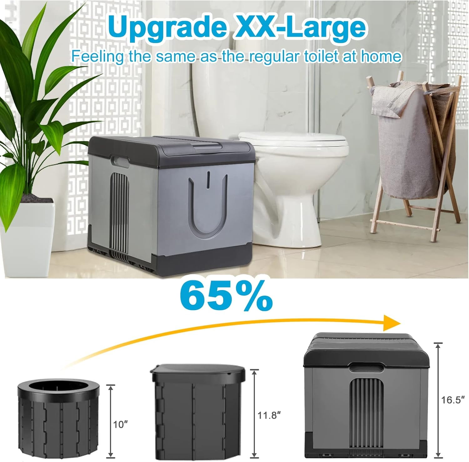 Portable Toilet Camping Toilets for Car Indoor Outdoor Commode Foldable ...