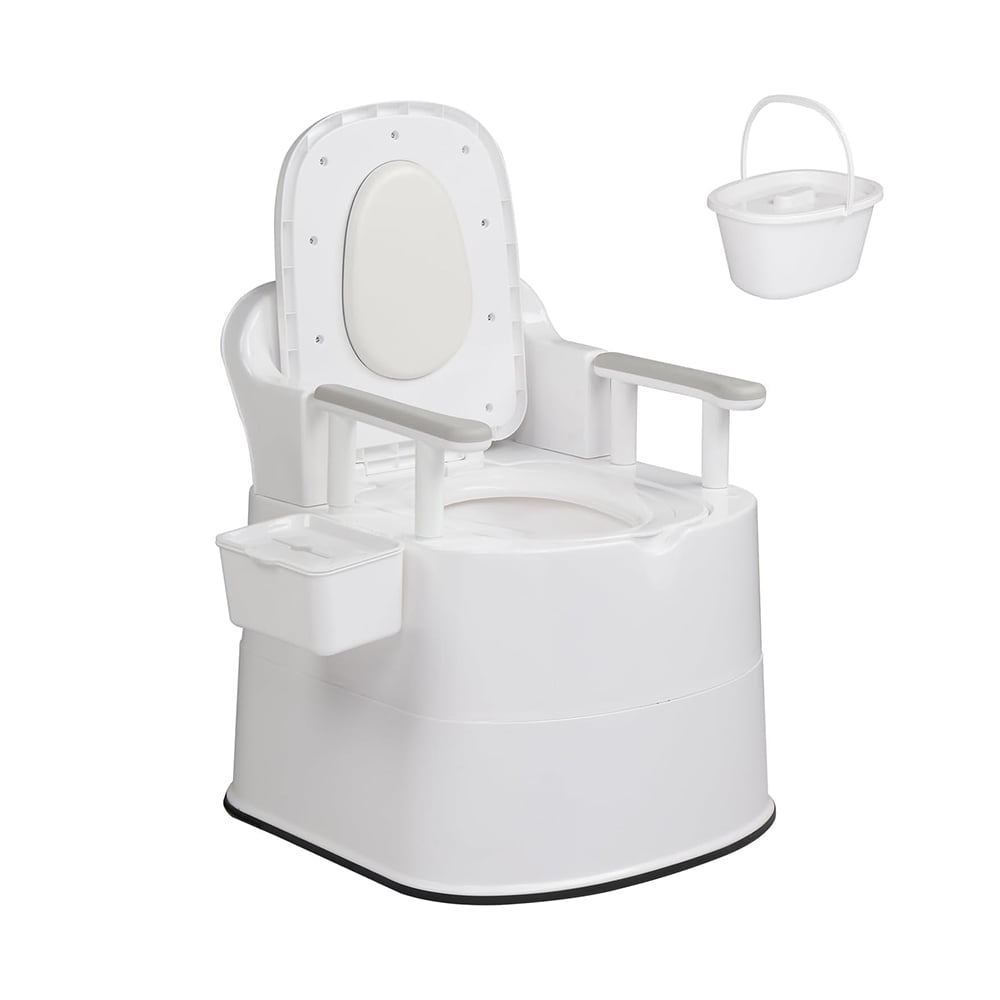 Portable Toilet, Compact Commode with 5 Gallon Bucket Inner ...
