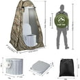 Portable Toilet Kit, Camping Toilet with Pop-Up Privacy Tent and Poo ...
