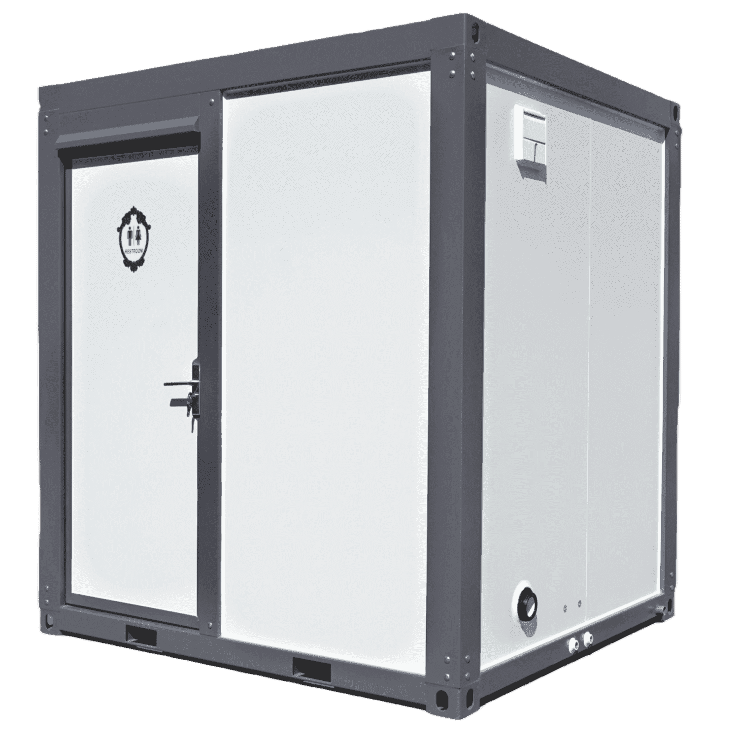 Portable Toilet & Shower Unit with Ceramic Bowl, 110V Vent Fan ...