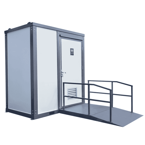 Portable Toilet for Disabled Individuals with Wheelchair Ramp, 1800 lb ...