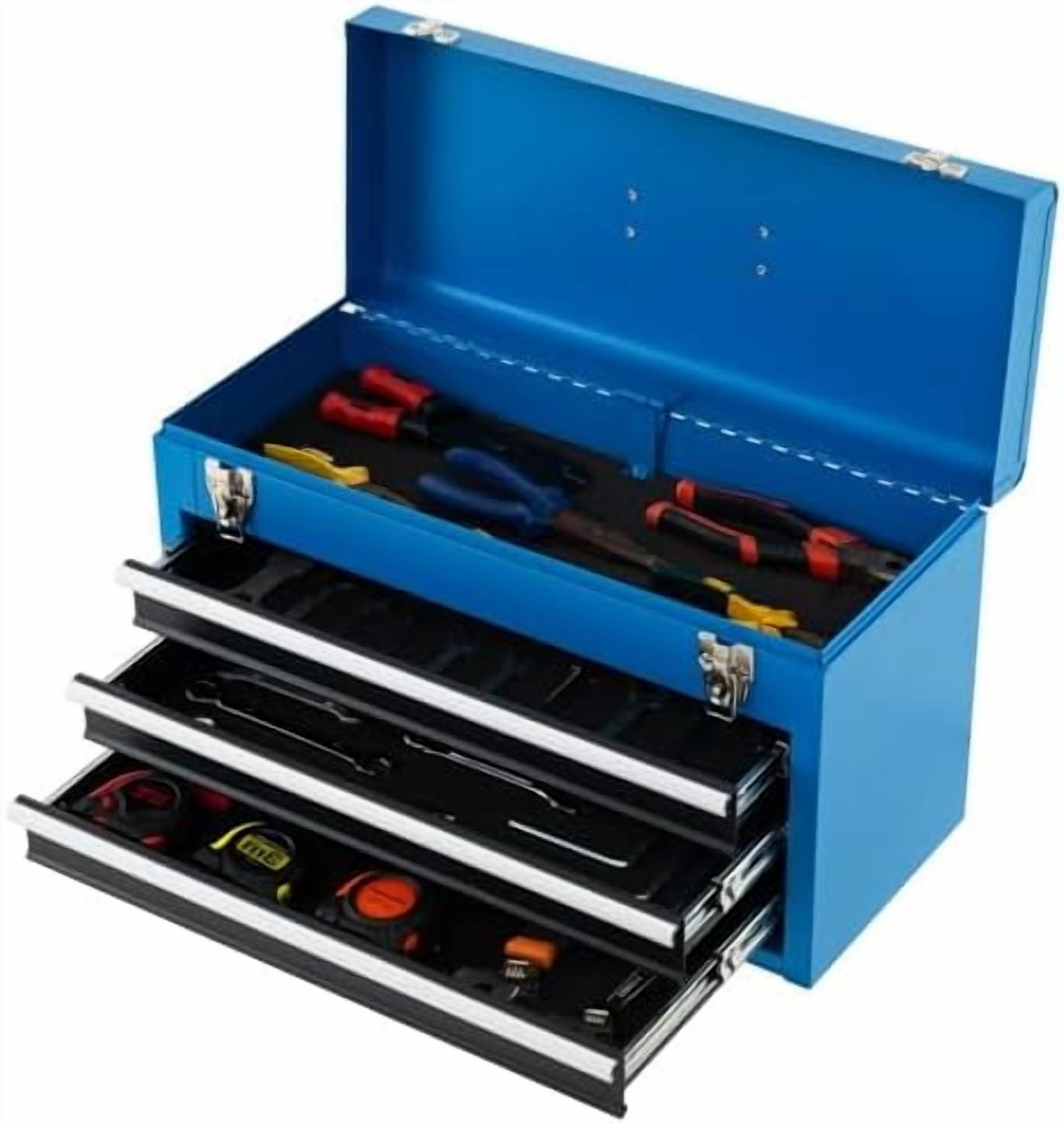 Portable Tool Box, 20.5’’ Lockable Steel Tool Chest Cabinet w ...