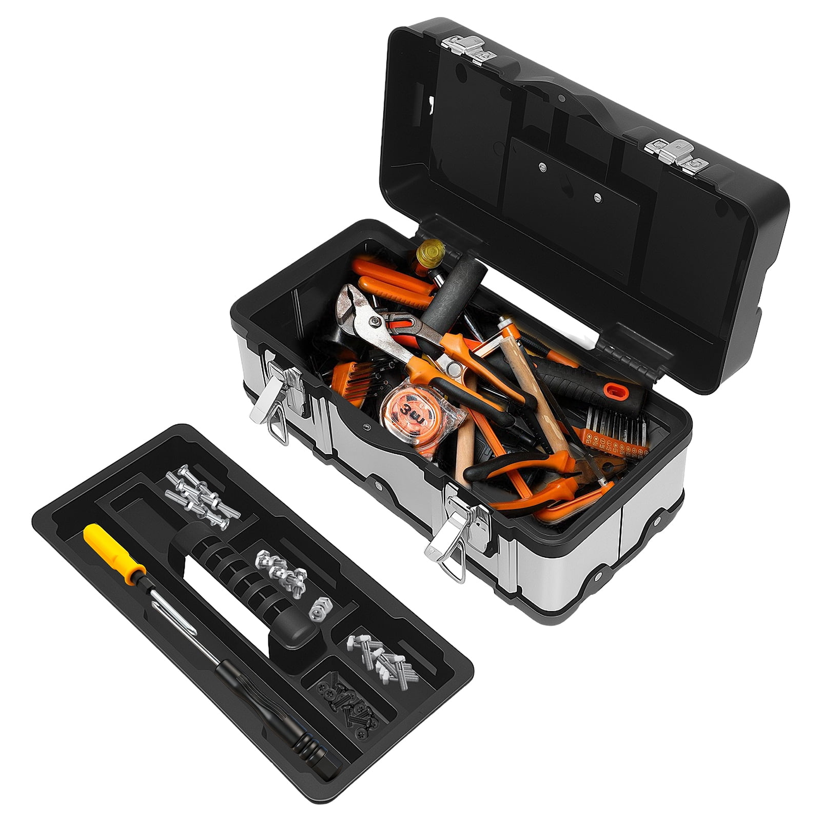 Portable Tool Box Flat Top Tool Storage ,Case Heavy Duty Plastic and ...
