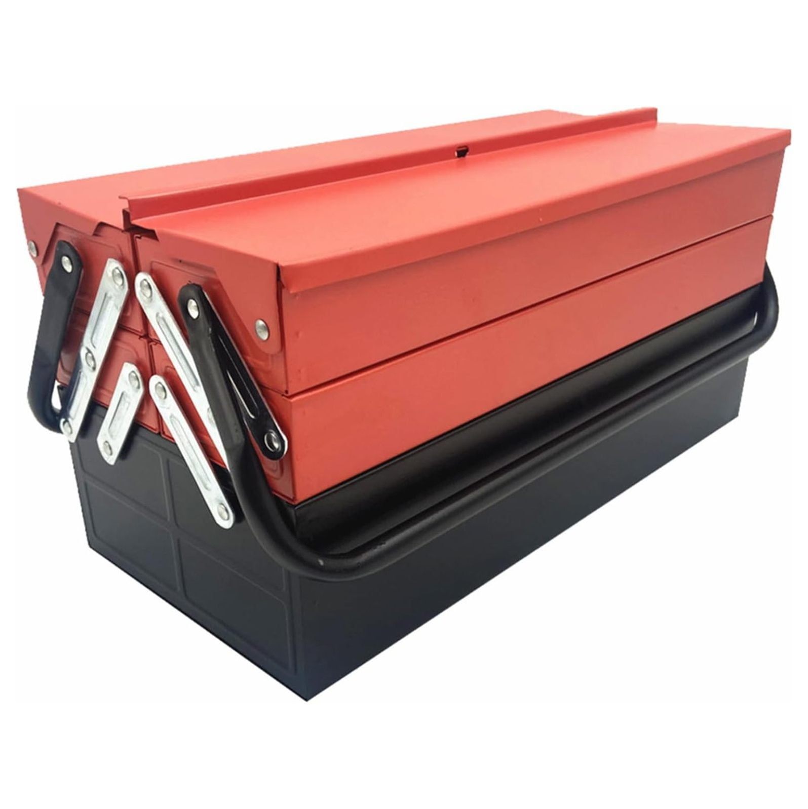 Portable Tool Box Organizer Storage 17 Inch Metal Folding Locking ...