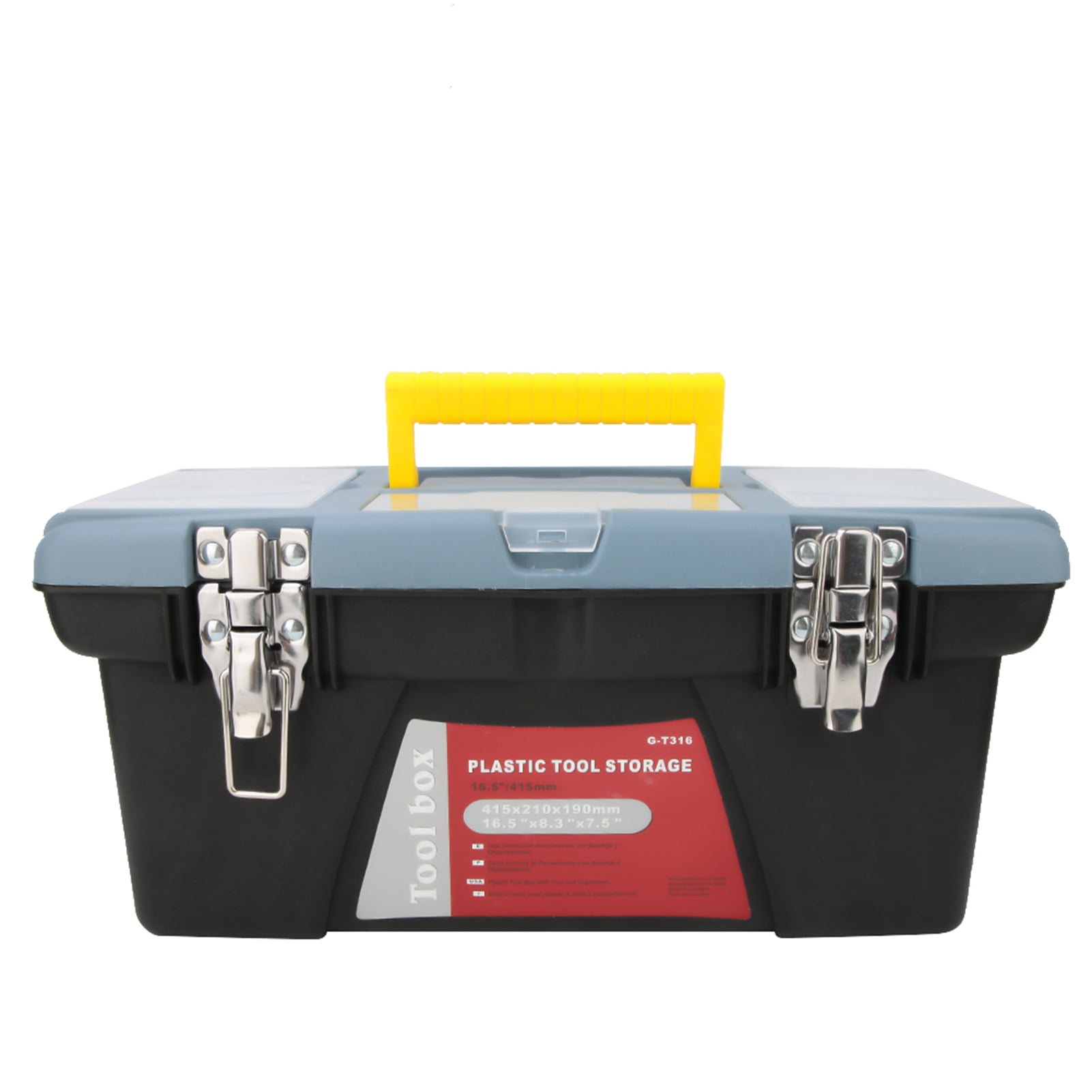 Portable Toolbox with Carrying Handle Hardware Storage Case Repair Tool ...