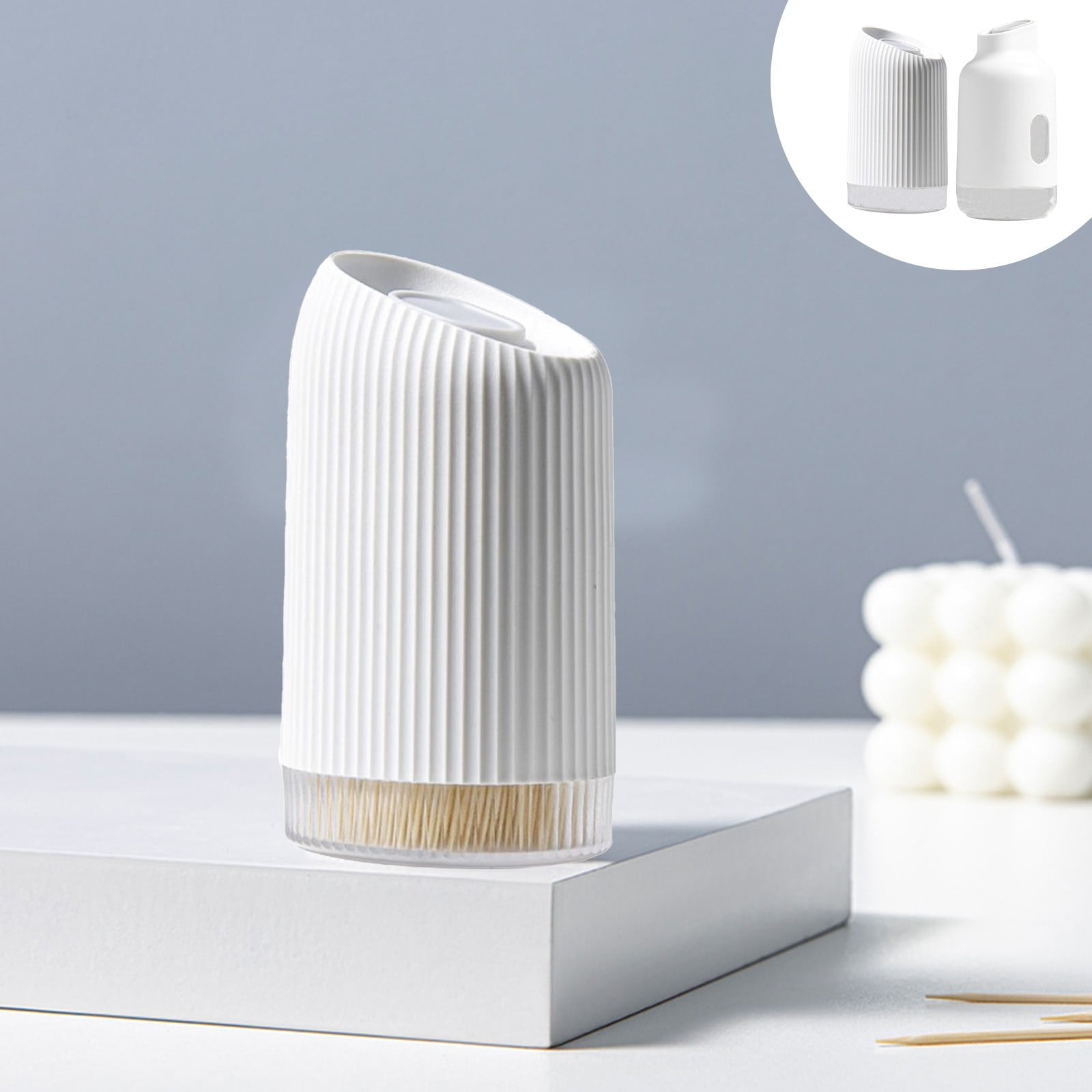 Portable Toothpick Container, Sliding Cover Mechanism, Hygienic Plastic ...