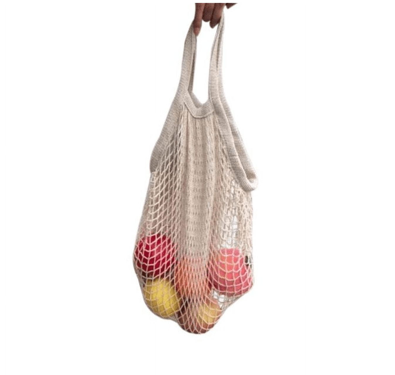 Portable Tote Reusable Cotton Mesh Grocery Bags Cotton String Bags ...