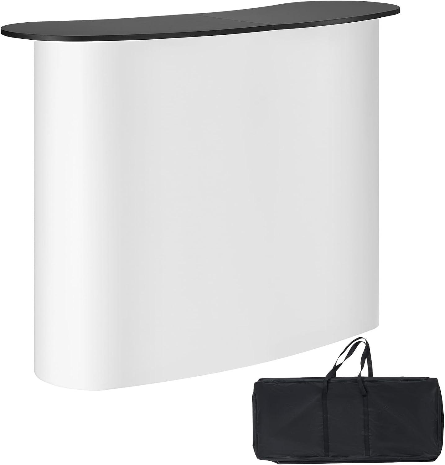 Portable Tradeshow Podium Table, 51.18" x 18.31" x 37.4", Display ...