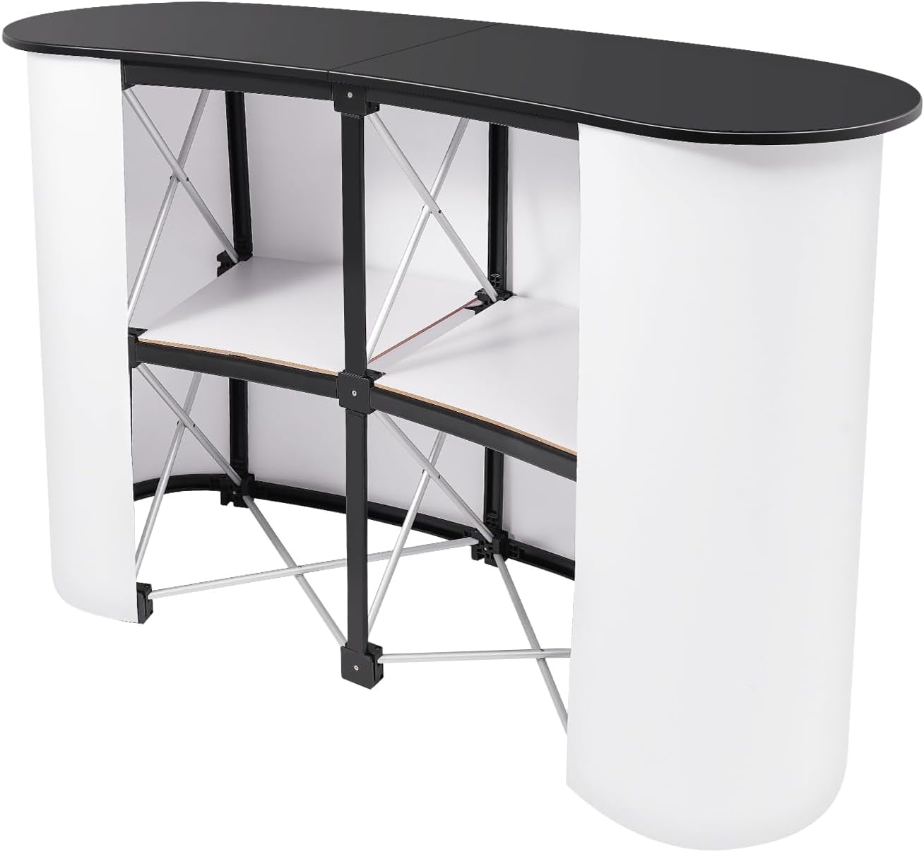 Portable Tradeshow Podium Table, 51.97x15.75x35.43inch, Display ...