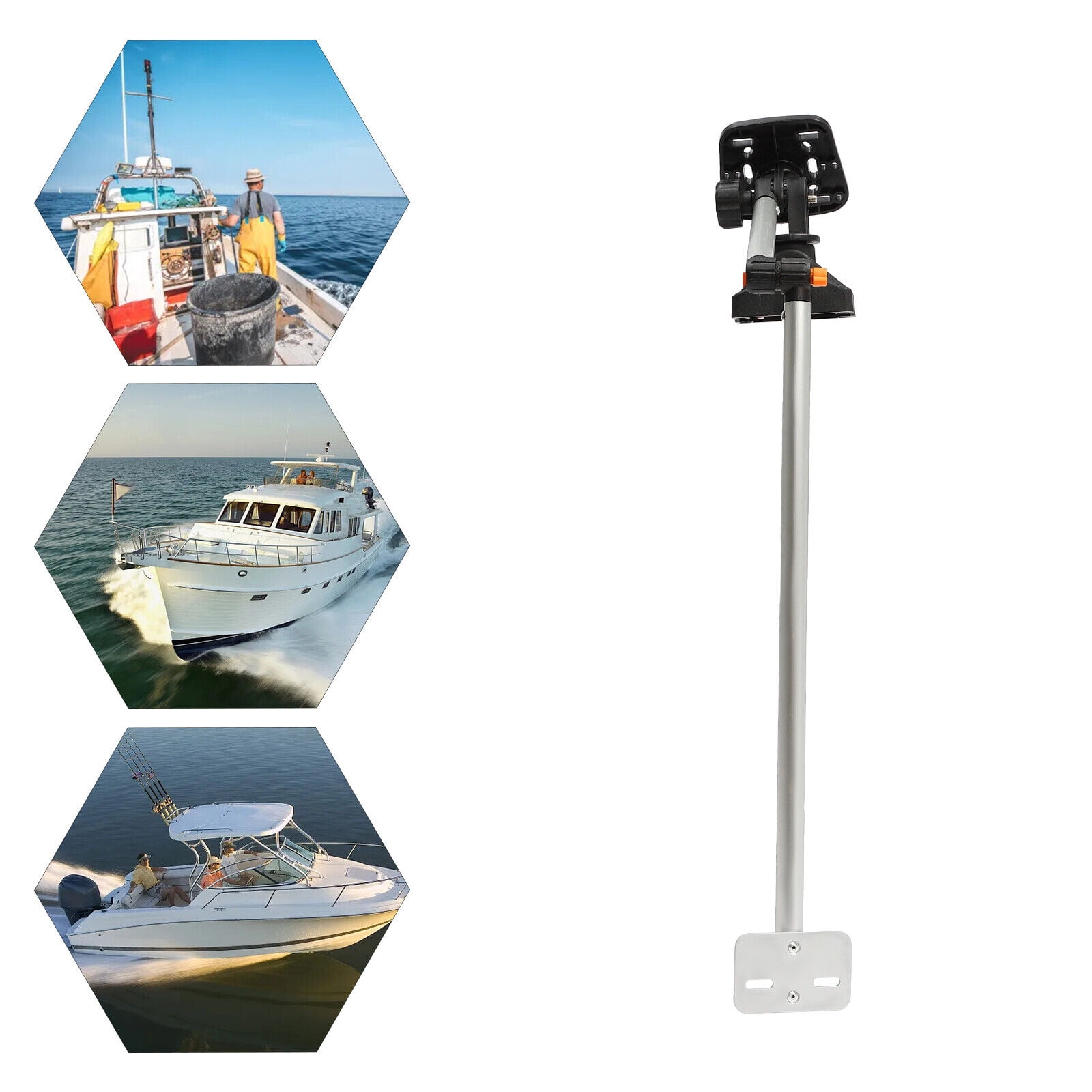 Portable Transducer Bracket Fishfinder Mount Clamp 360° Adjustable ...