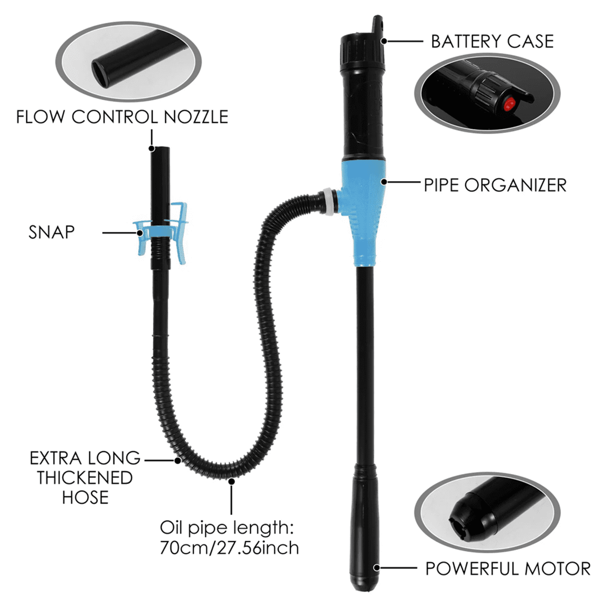 Portable Transfer Pump Battery Operated Electric Siphon Pump Per ...