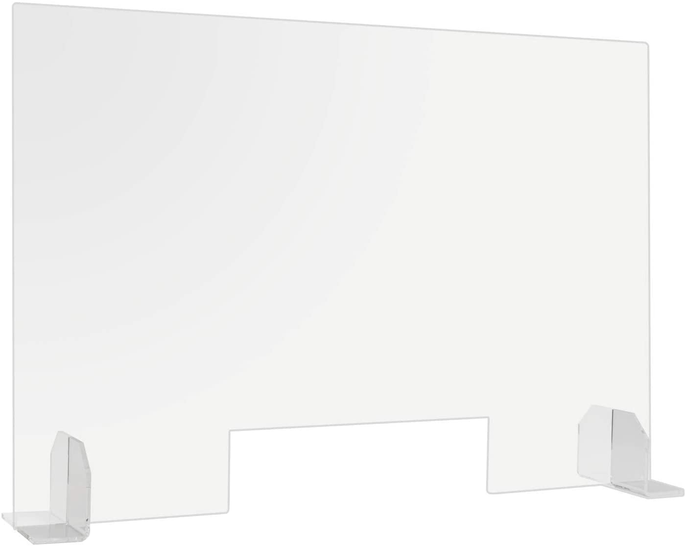 Portable Transparent Acrylic Protection Shield Sneeze Guard Cough ...