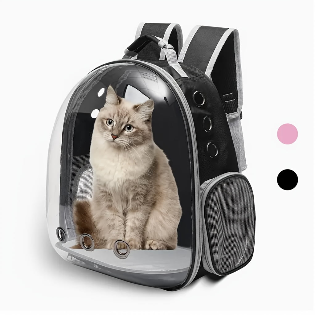Portable Transparent Pet Backpack - Breathable Mesh & Visibility Panel ...