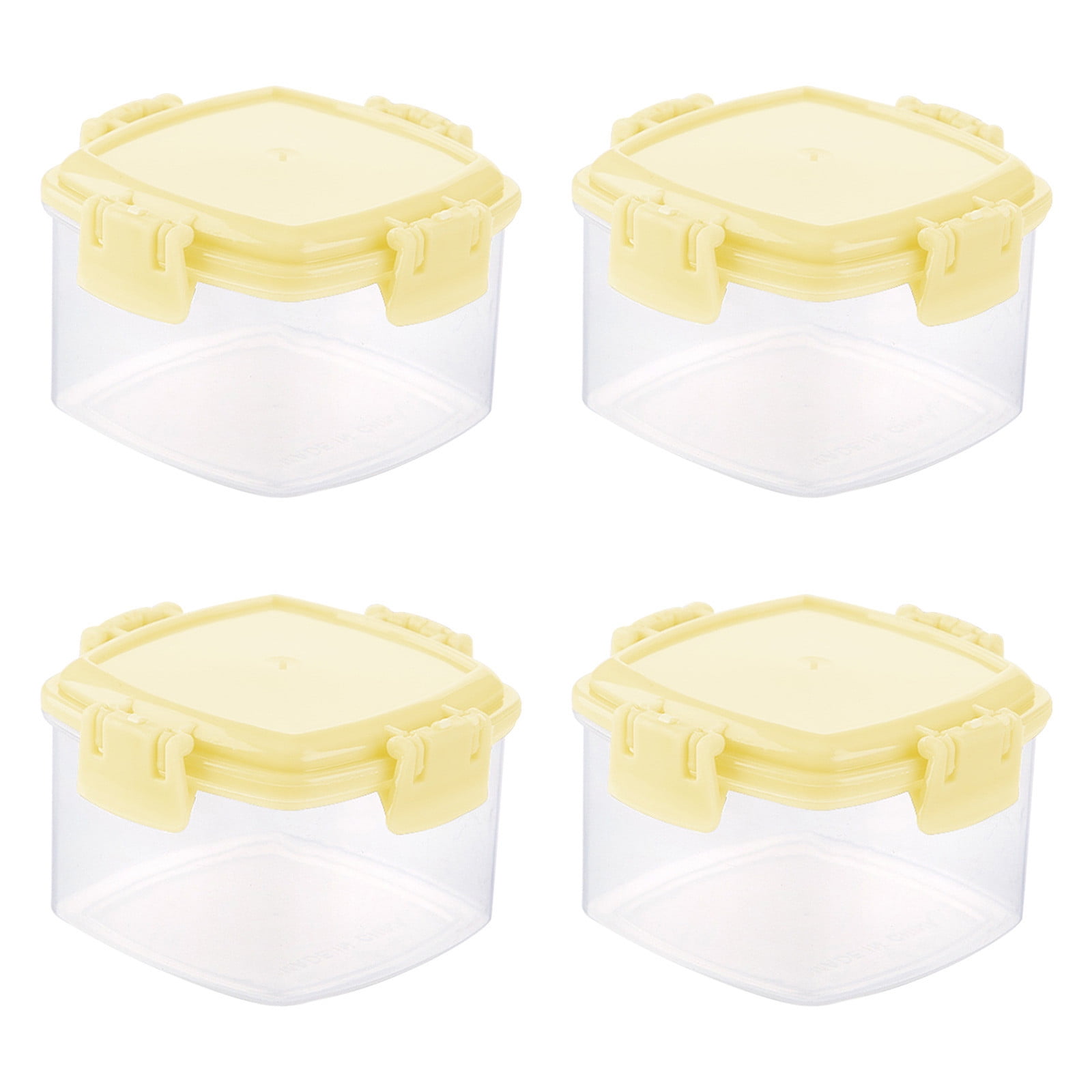Portable Transparent Seasoning Box Set 4-Pack Food-Grade Plastic ...