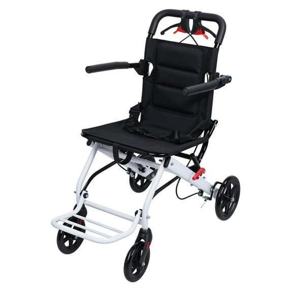 Portable Transport Wheelchair, Lightweight Foldable Travel Wheelchair for Adults and Seniors ...
