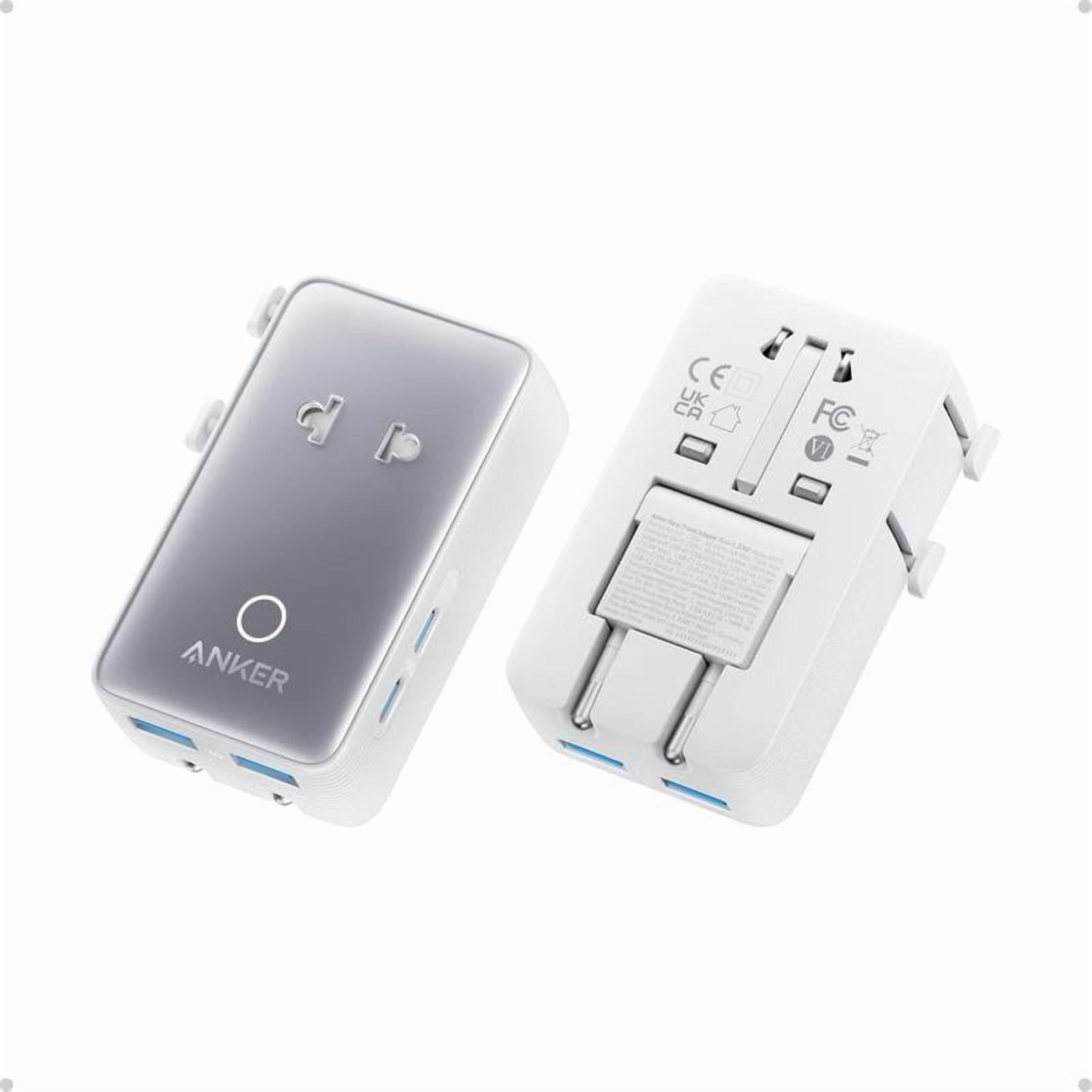 Portable Travel Adapter with 1 AC, 2 USB-A, 2 USB-C Ports, Smart ...