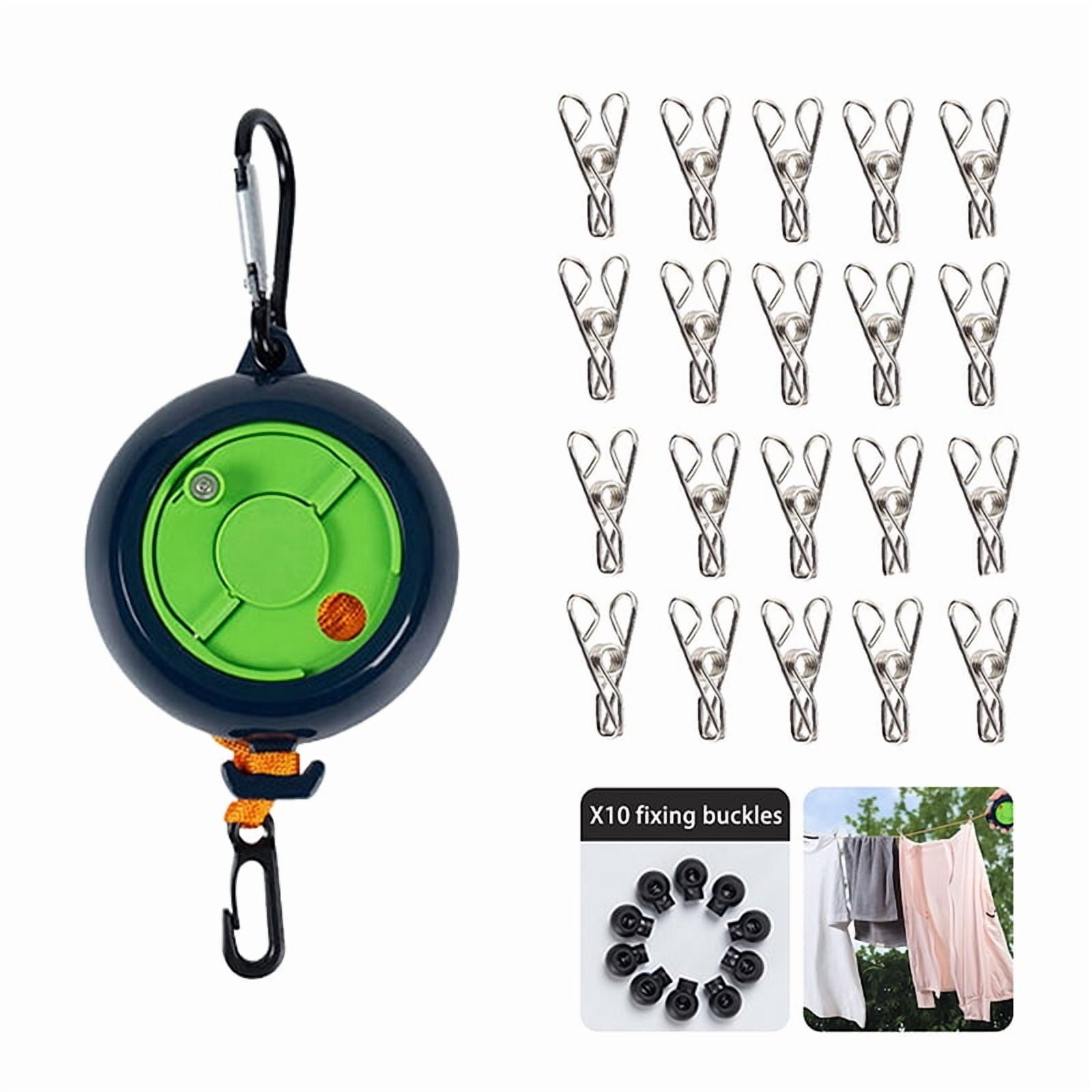 Portable Travel Clothesline Cord, Adjustable 33ft Camping Clothes Line ...