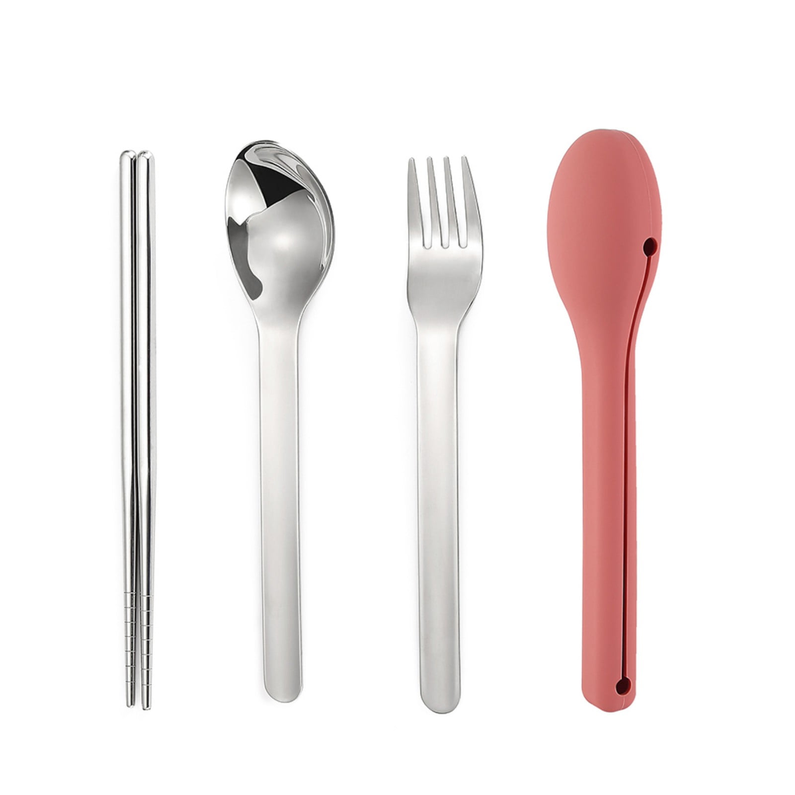 Portable Travel Cutlery, Stainless Steel Flatware Set, Reusable Lunch ...