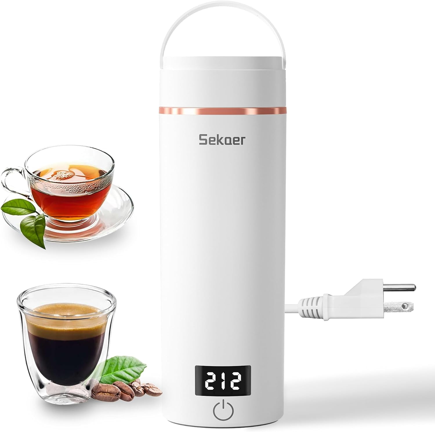 Portable Travel Electric Kettle, Mini 400mL 304 Stainless Steel Tea ...