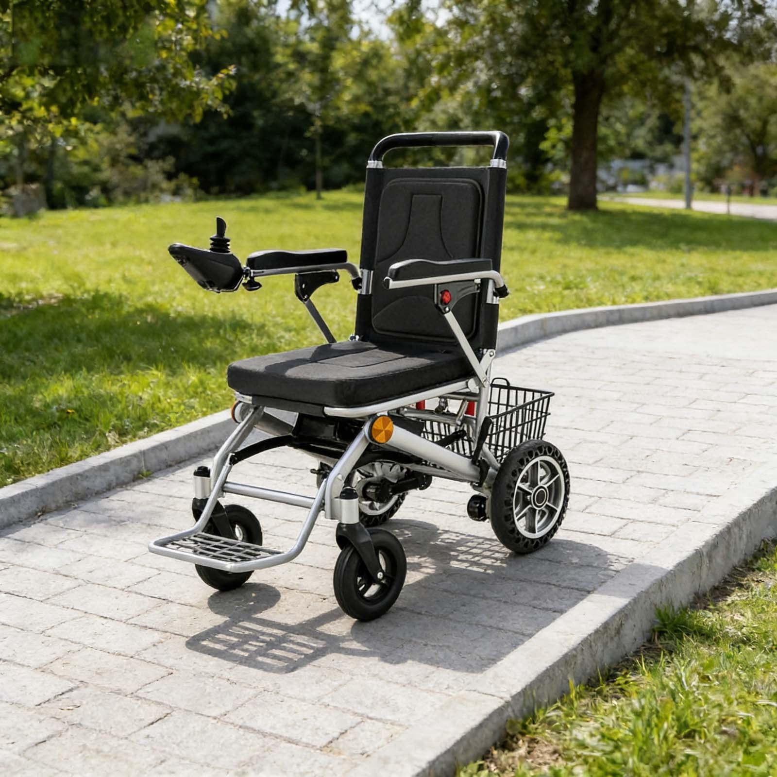 Portable Travel Electric Wheelchair Adults, All Terrain Adaptable, 500W ...