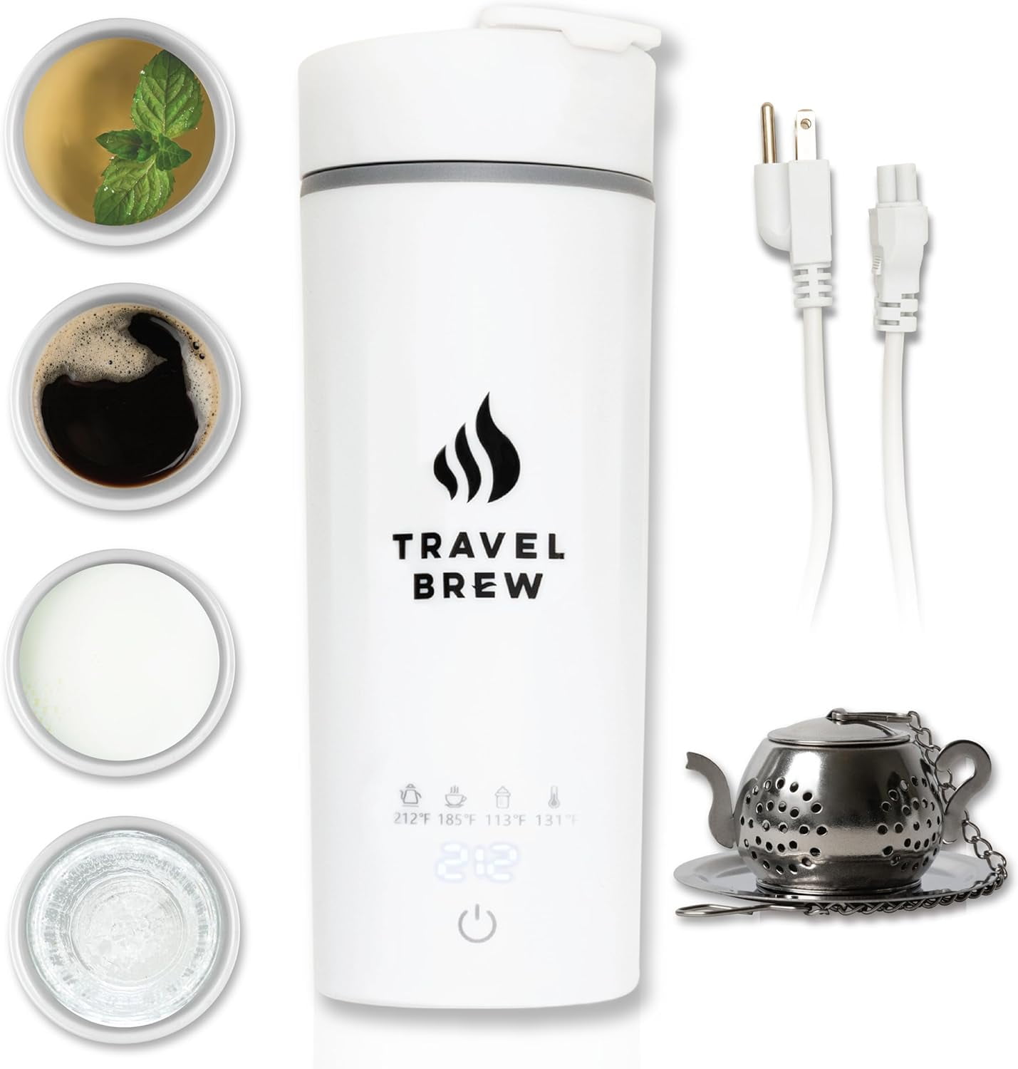 Portable Travel Kettle with Tea Infuser- Mini Electric Kettle with 4 ...