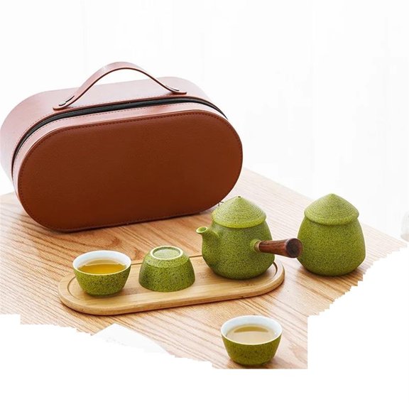 Meets Wealth Travel Portable Tea Set 1 Pot 2 Cups Outdoor Tea Maker ...