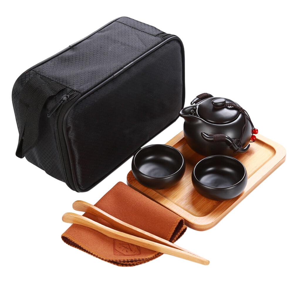 Portable Travel Tea Set Porcelain Kung Fu Tea Ware with a Teapot & 2 ...
