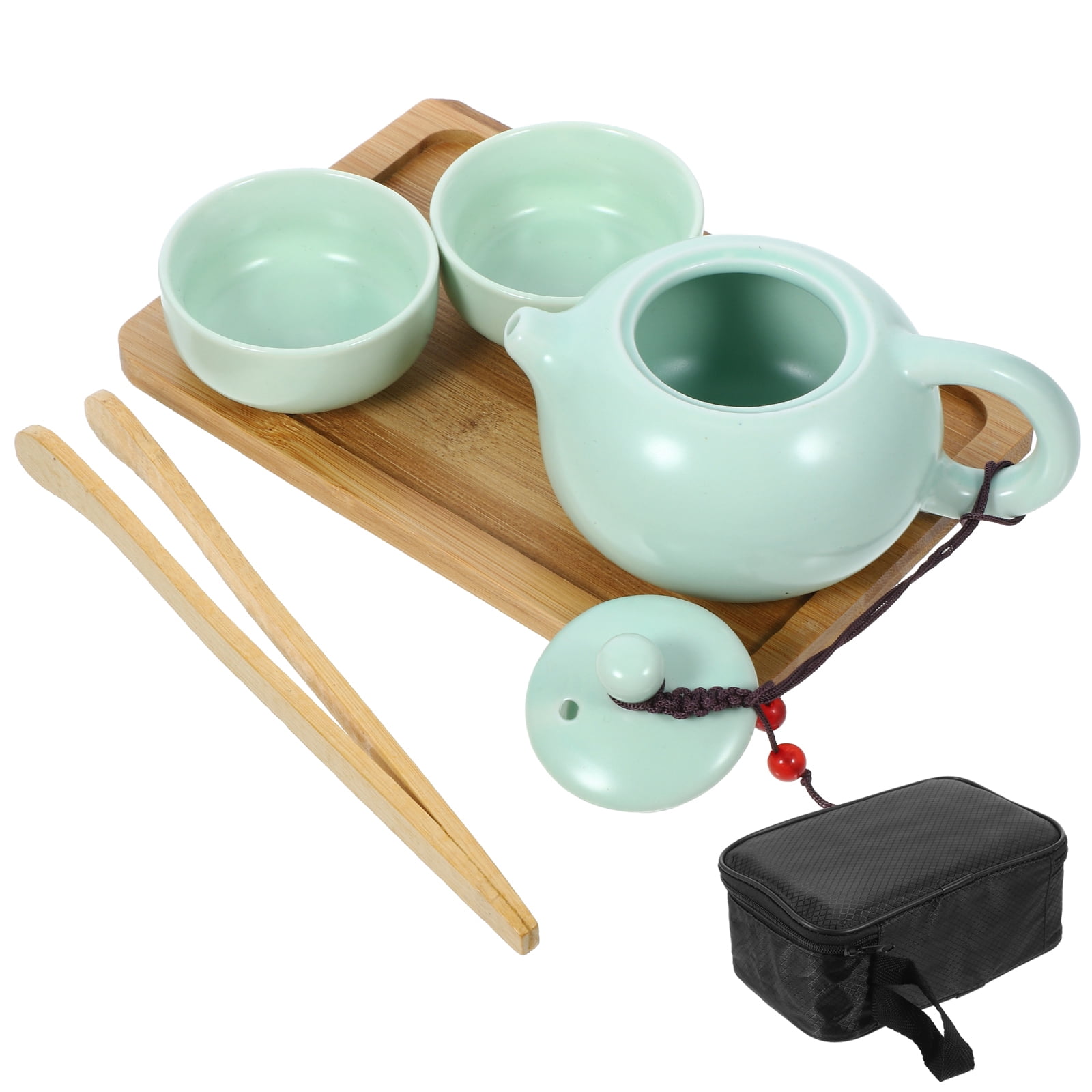 Portable Travel Tea Set Porcelain Kung Fu Tea Ware with a Teapot & 2 ...