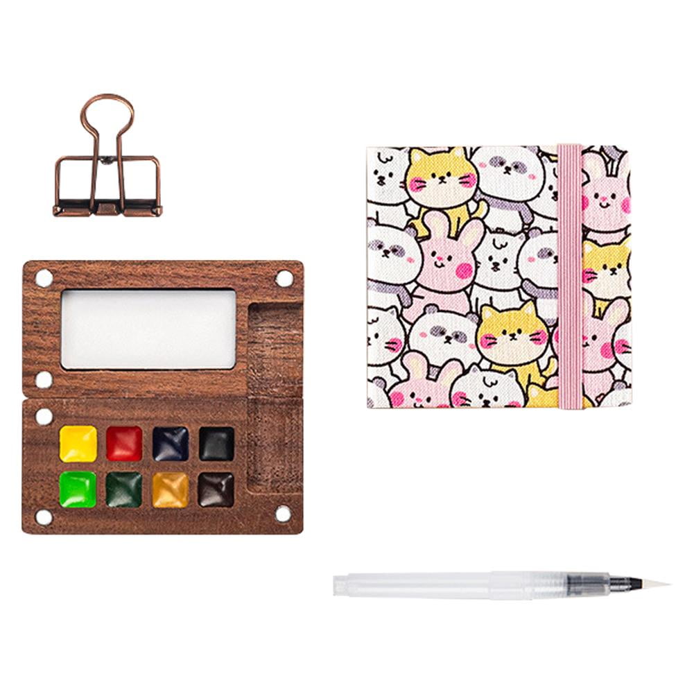 Portable Travel Wooden Handmade Paint Palette Oil Painting Tray Boxs ...