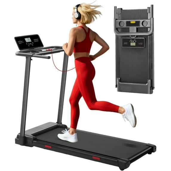 Portable Treadmill with Handles, 3.5HP Small Treadmills for Small ...
