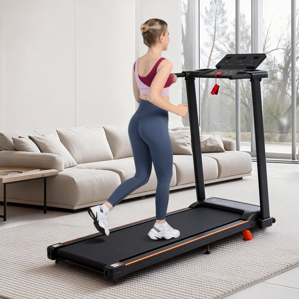 Portable Treadmill with 8% Incline, 3.0HP Motor, Foldable Home ...