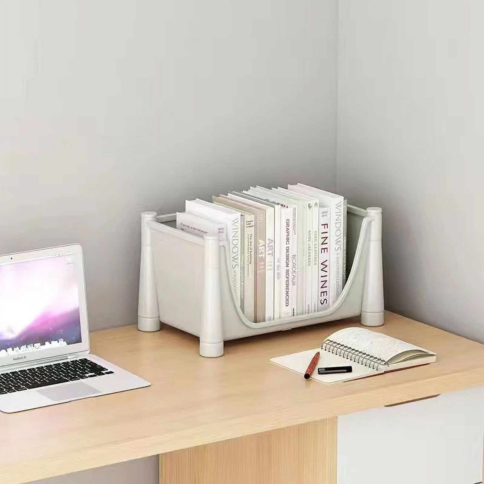 Portable Trolley Bookshelf Corner Movable Bookshelf With Wheels Living ...