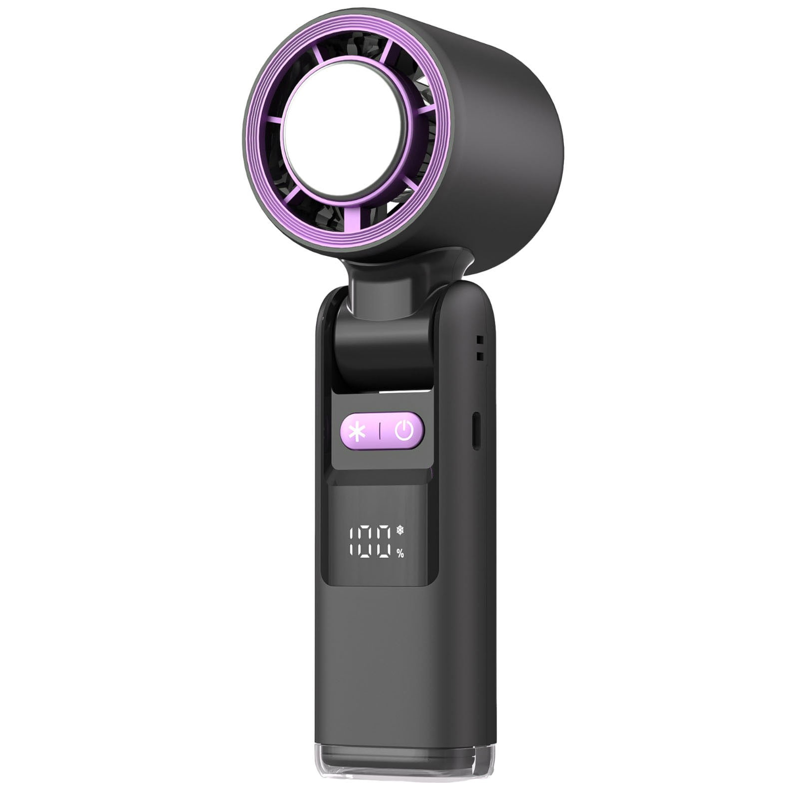 Portable Turbo Fan, 100-Speed Adjustable, USB Rechargeable, Foldable ...