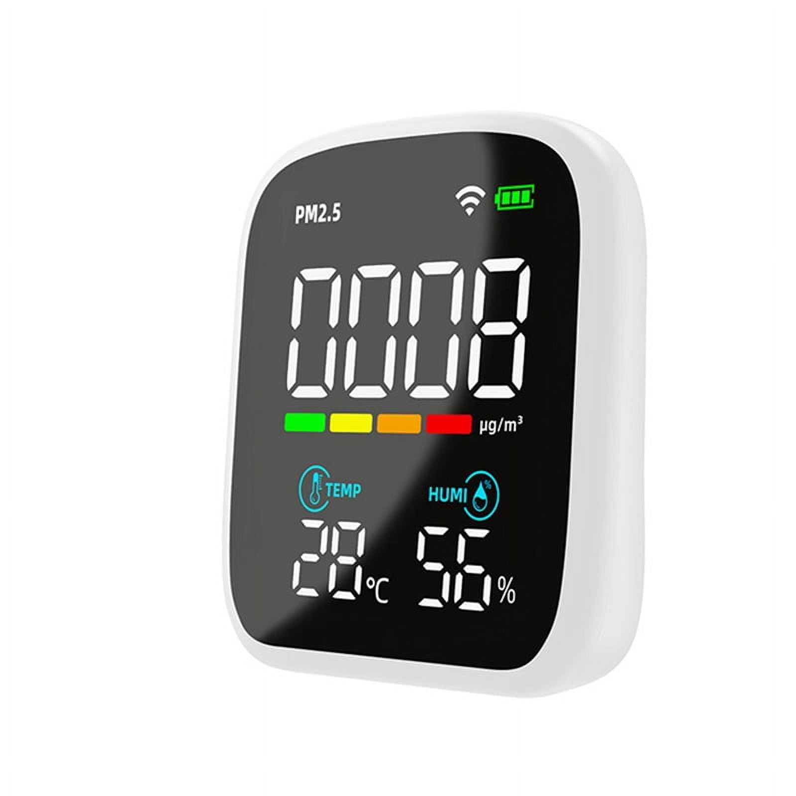 Portable Tuya WiFi Smart Temperature & Humidity PM2.5 Air Quality Monitor Indoor & Outdoor ...