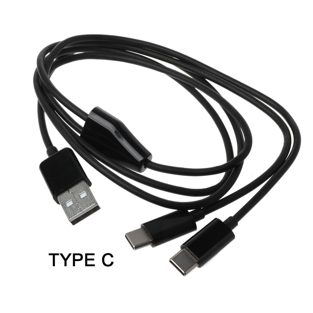 Portable USB 2.0 Type A Male To Dual Type C Male Splitter Y Charging ...