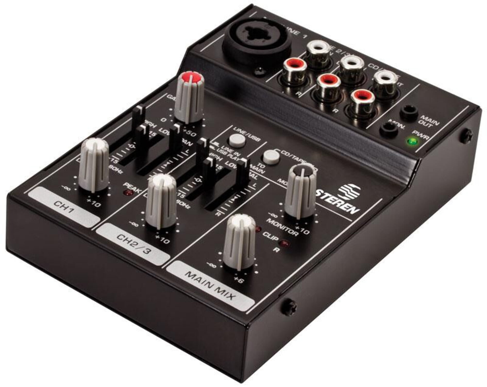 Portable USB 3 Channel Audio Mixer - Walmart.com