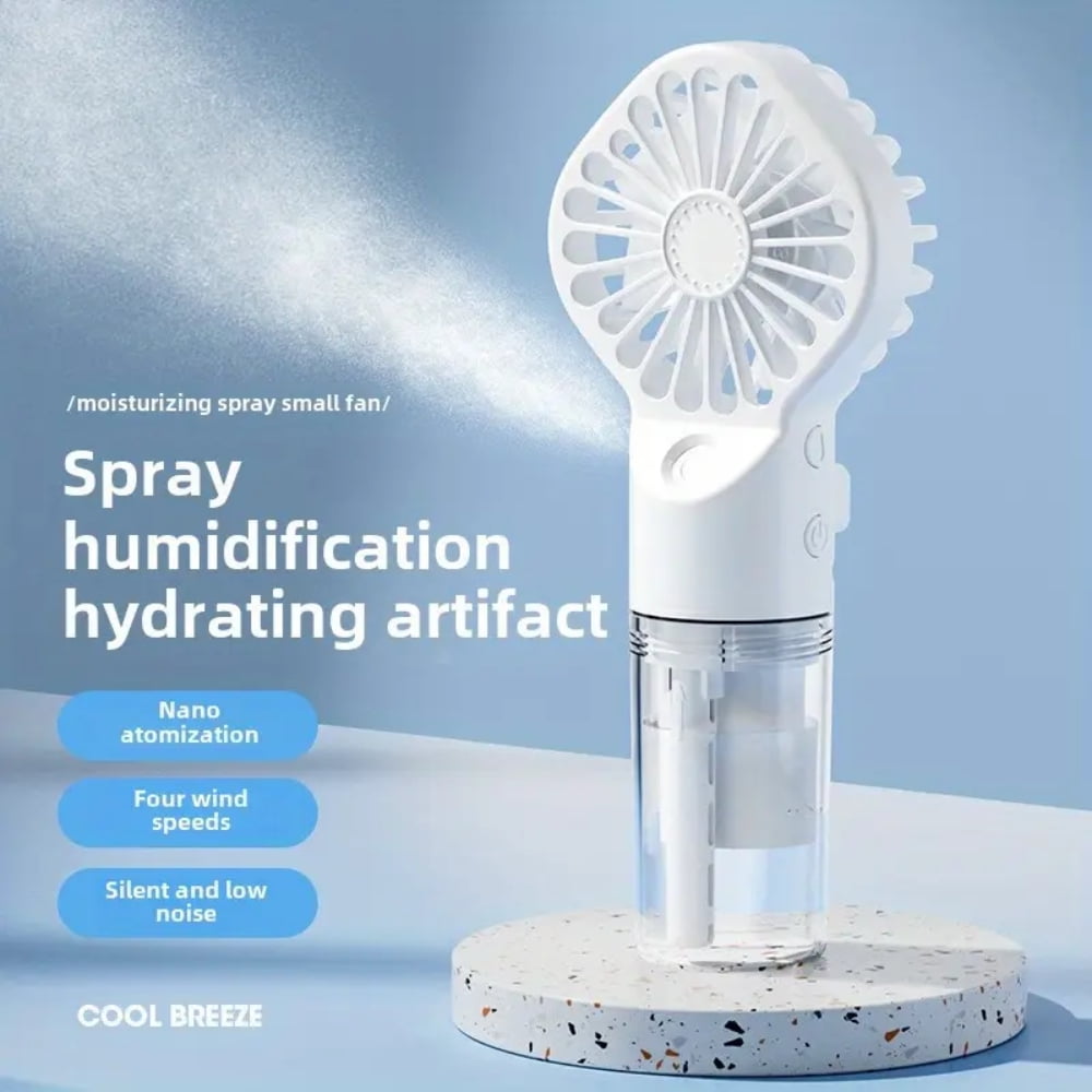Portable USB Bladeless Misting Fan & Steamer Compact Cooling Device ...