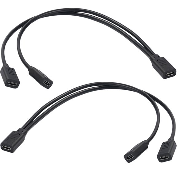 BKSDUEH USB Splitter Y Cable, USB A 1 Male to 2 Female Extender, Data ...