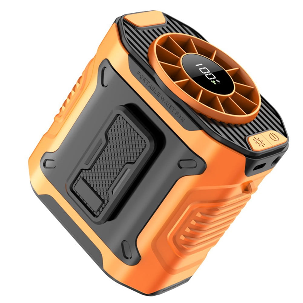 Portable USB-Cooling Waist Fan & Flashlight: Long-Lasting Comfort for ...
