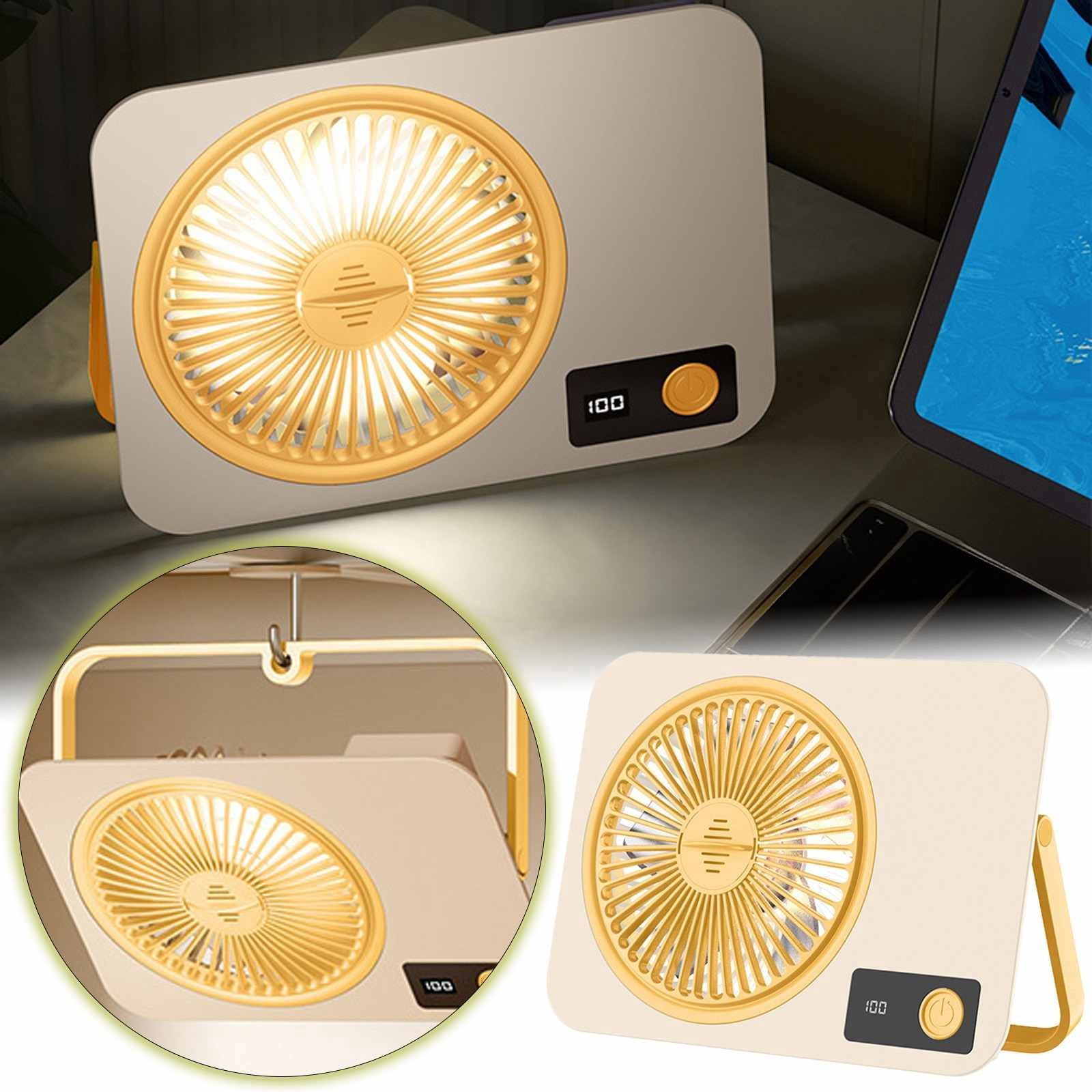 Portable USB Desk Fan With Type C Charging Power Desktop Fan Quiet ...