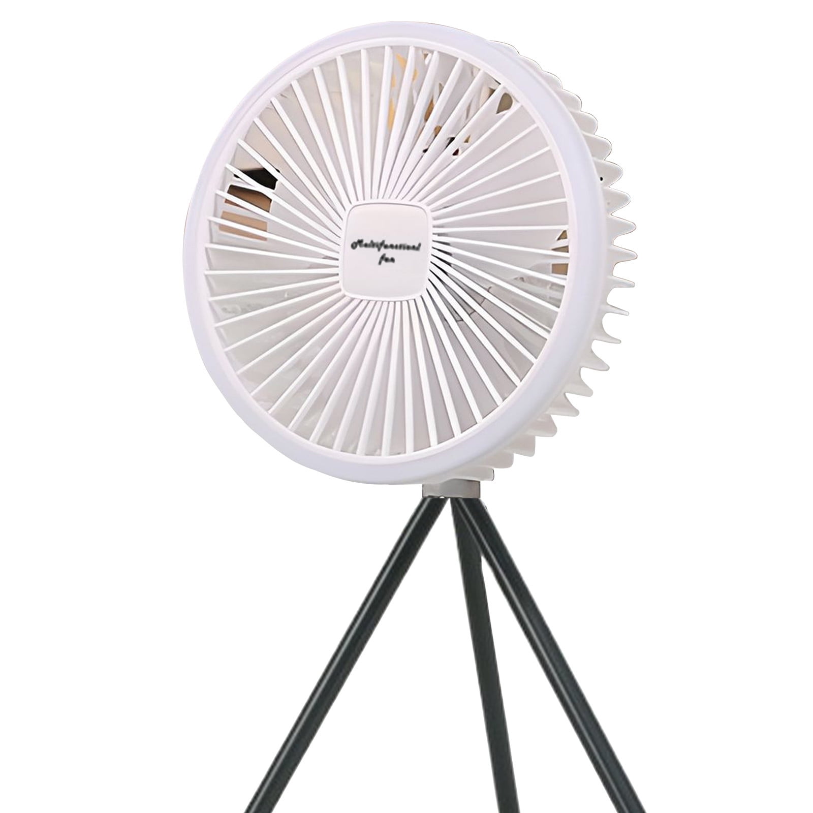 Portable USB Fan with Adjustable Height & LED Light Ring, Wall ...