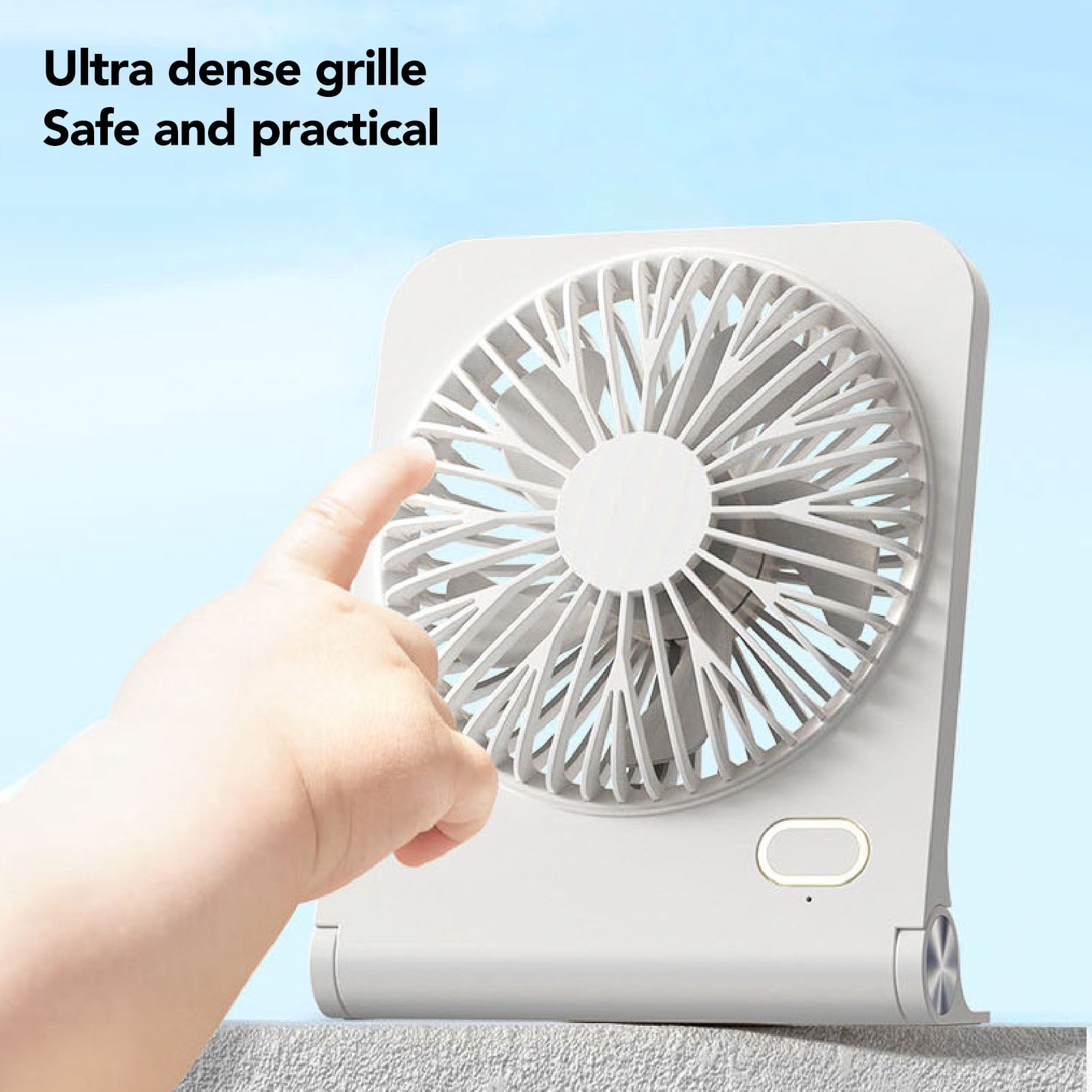 Portable USB Fan, Strong Airflow, Rechargeable, Lightweight Design ...
