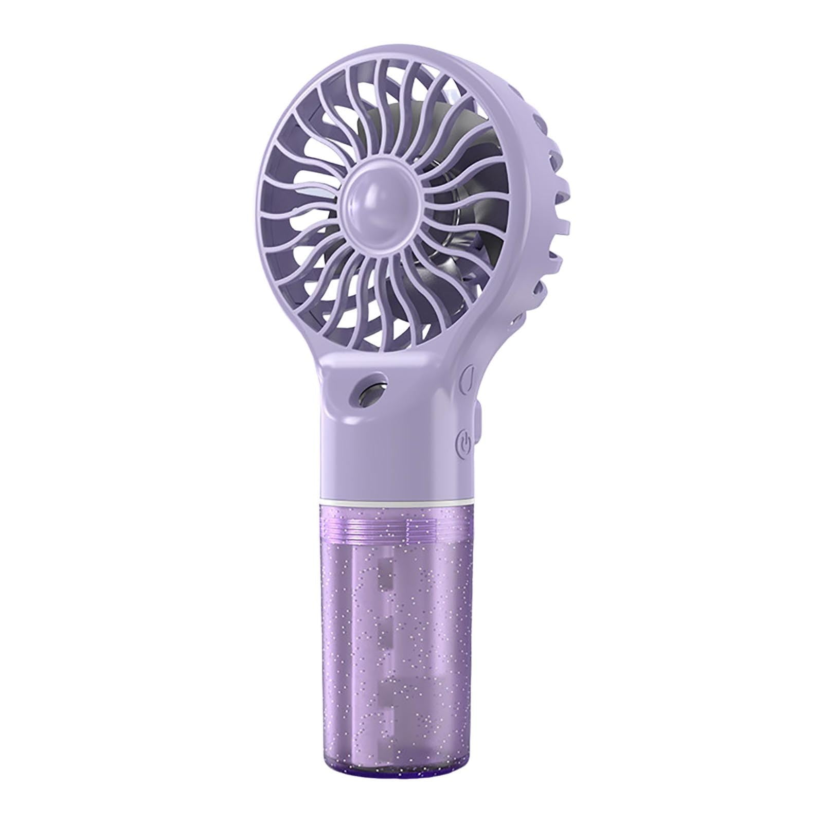 Portable USB Fan With Mist Spray Function Rechargeable Handheld Mini ...