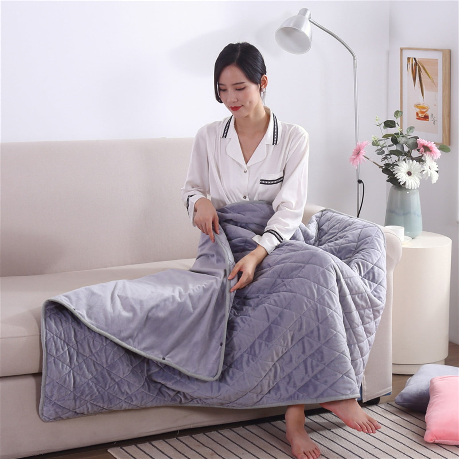 Portable USB Heated Blanket Battery Operated, USB Heated Shawl, Heated ...