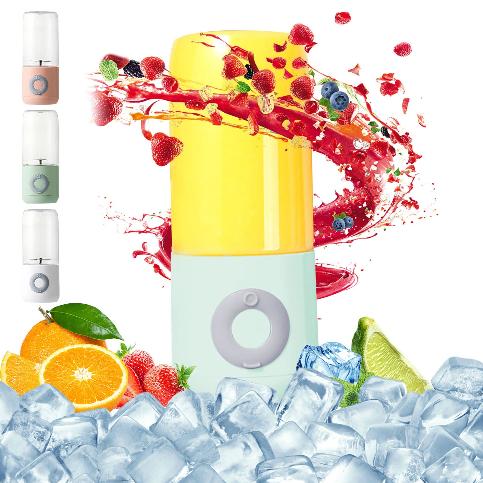 Portable USB Juicer Blender | Mini 500ml Cup | Smart Safe Magnetic Lock | Rechargeable 1500mAh ...