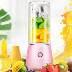 Portable Mini Juicer 400ml Juice Extractor 40W with 6 Blades Double Cup ...